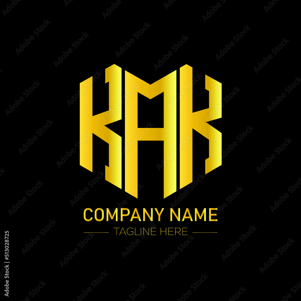 KAK letter luxury logo design on black background. KAK creative ...