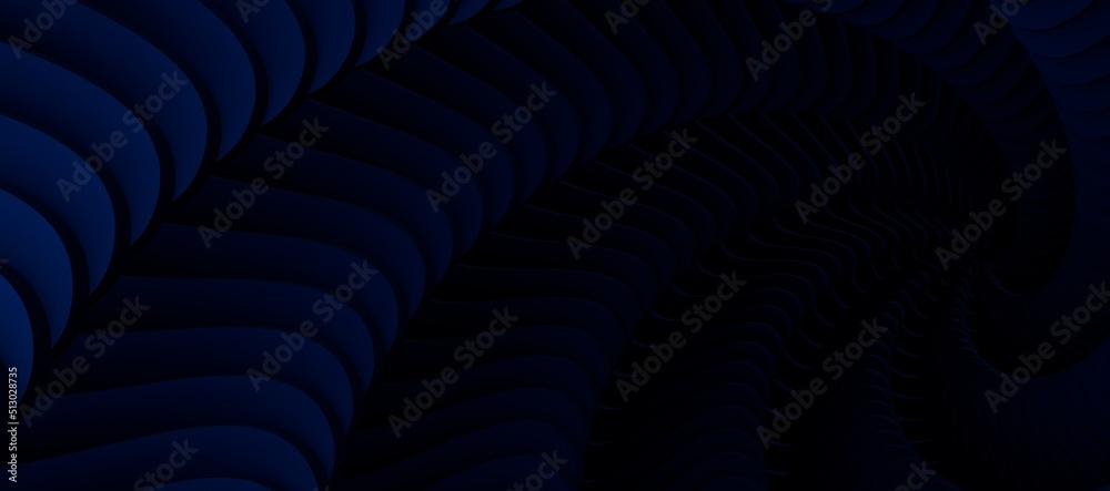 abstract blue and navy blue wave background, 3d rendering wavy ...