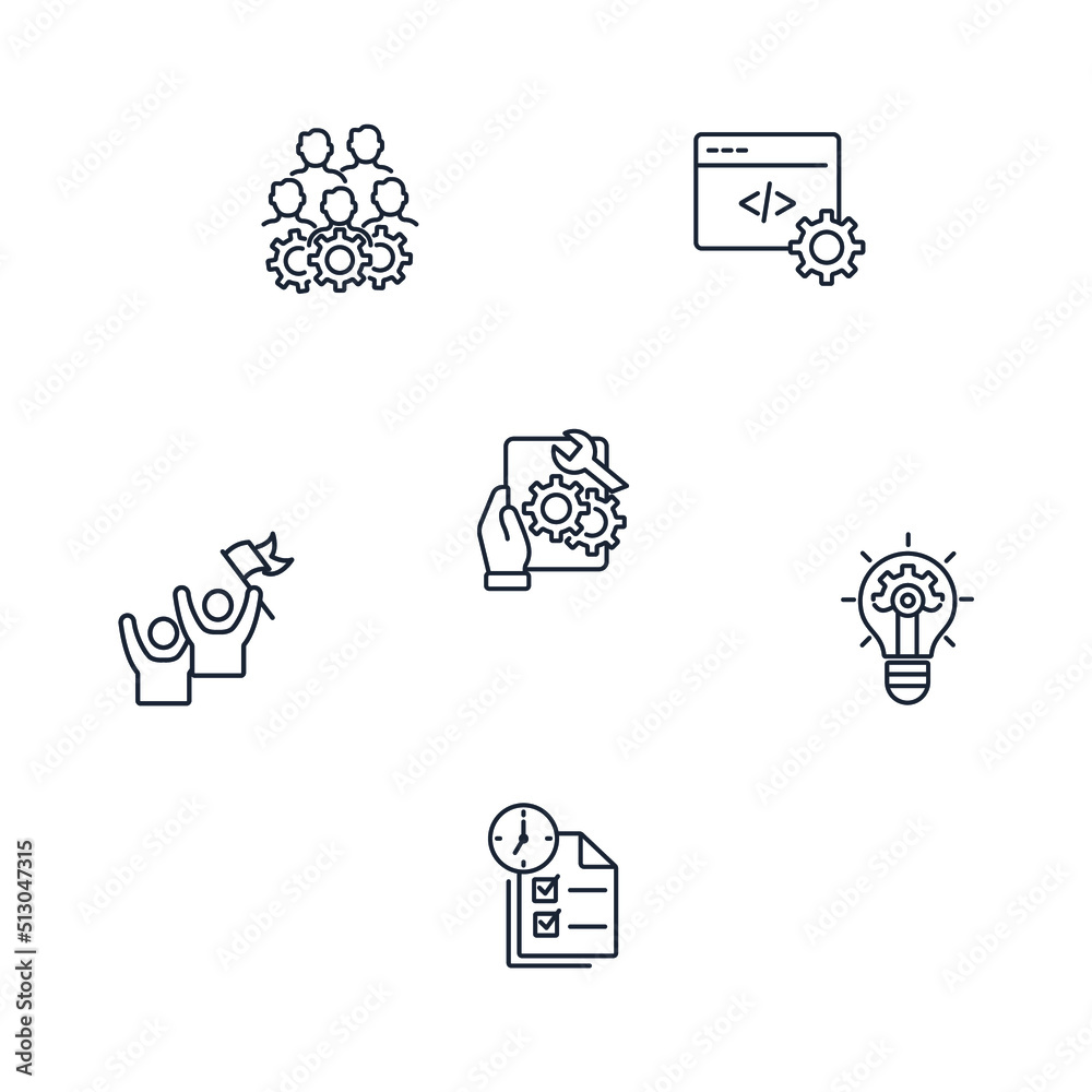 Hackathon Icons Set Hackathon Pack Symbol Vector Elements For Infographic Web Stock Vector
