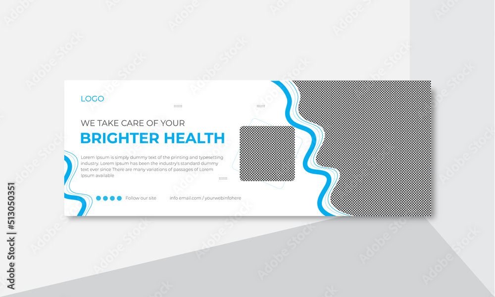 Modern medical healthcare email signature template or email footer and ...