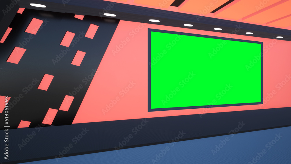 Virtual Studio Background set illustration Stock Illustration | Adobe Stock