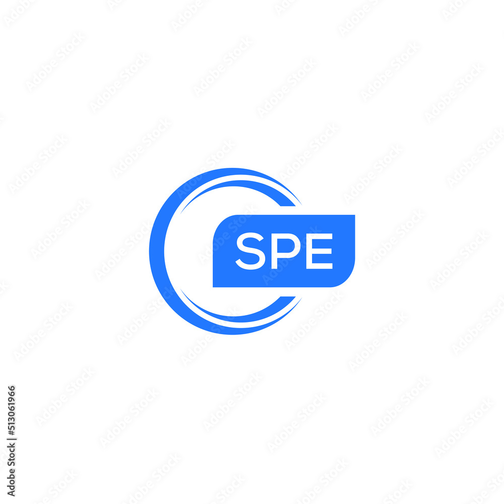 SPE letter design for logo and icon.SPE typography for technology ...