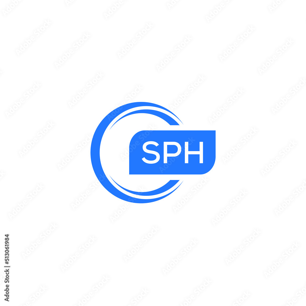 SPH letter design for logo and icon.SPH typography for technology ...