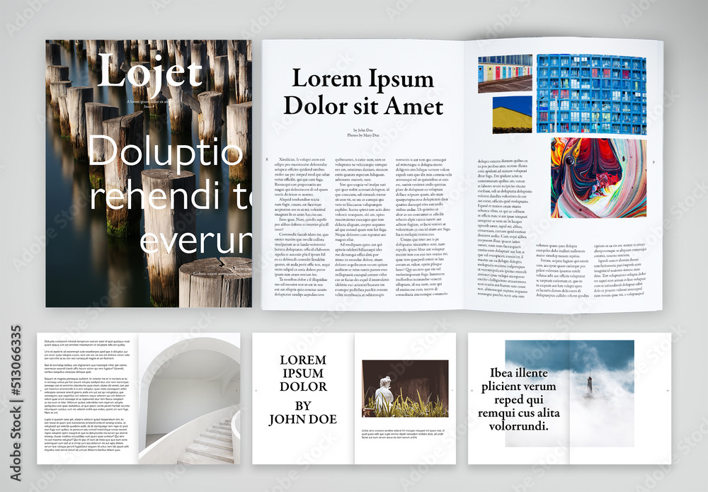 Creative Editorial Publishing Magazine Stock Template | Adobe Stock