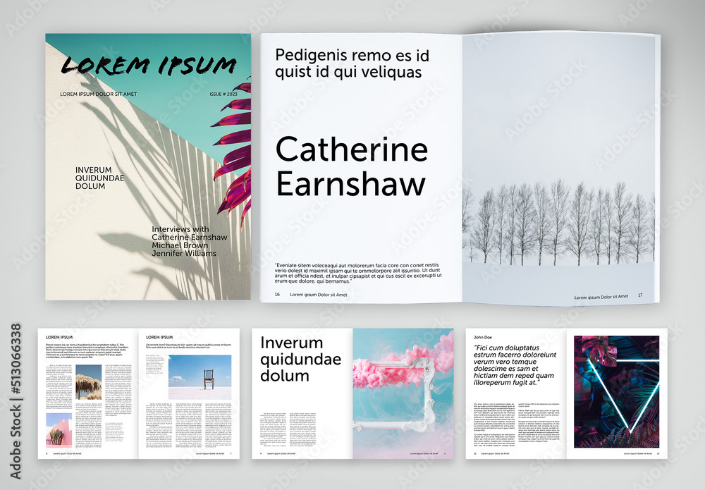 Creativity and Contemporary Culture Magazine Stock Template | Adobe Stock