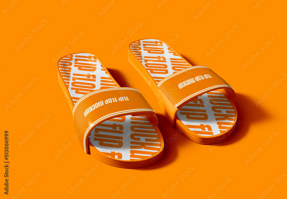 Rubber Slippers Mockup Stock Template | Adobe Stock
