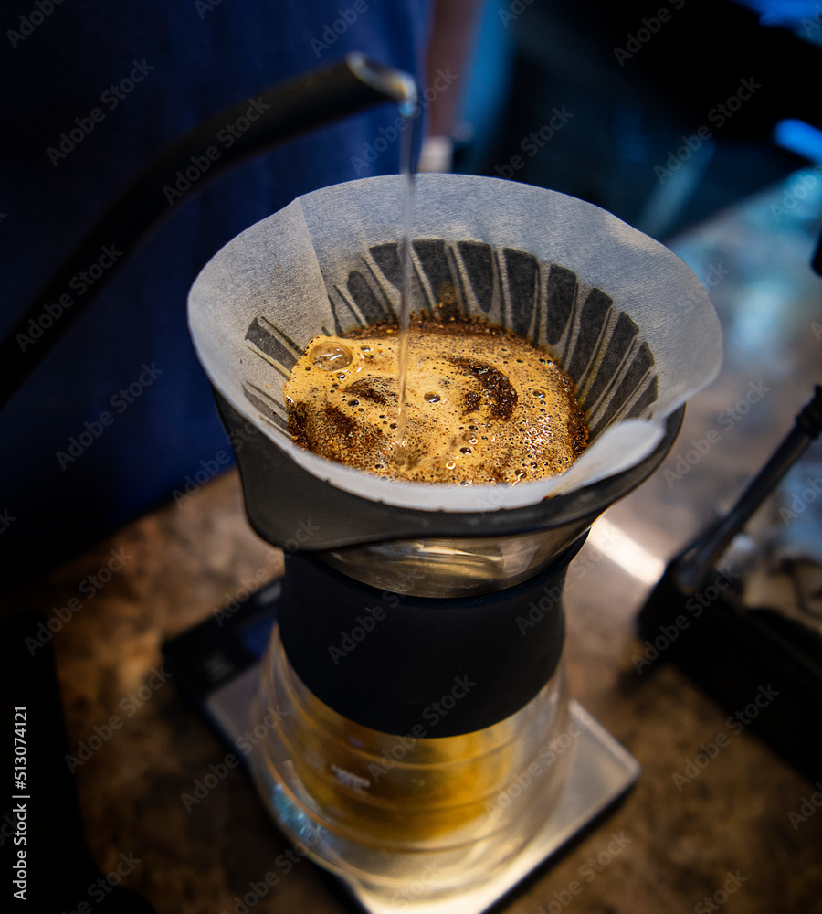 Brewing coffee Stock Photo | Adobe Stock