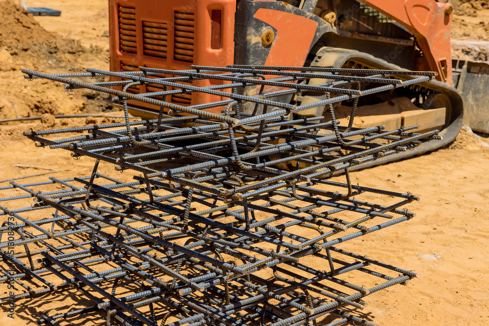 Poster A steel reinforcement for reinforced concrete building is ...