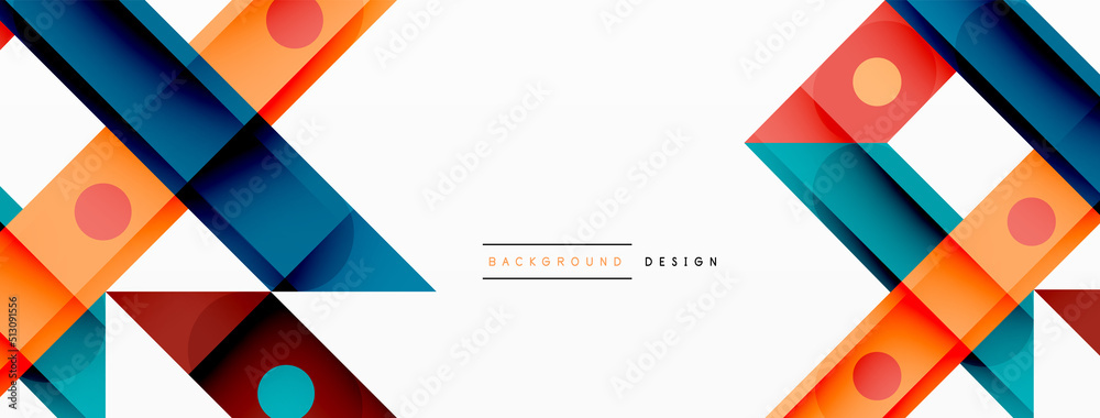 Bright colorful straight lines geometric abstract background. Trendy ...