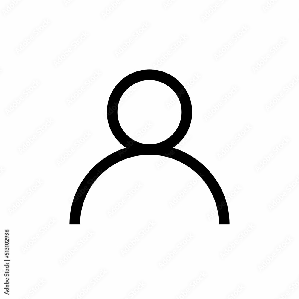 Vector user profile icon on the white background Stock Vector | Adobe Stock