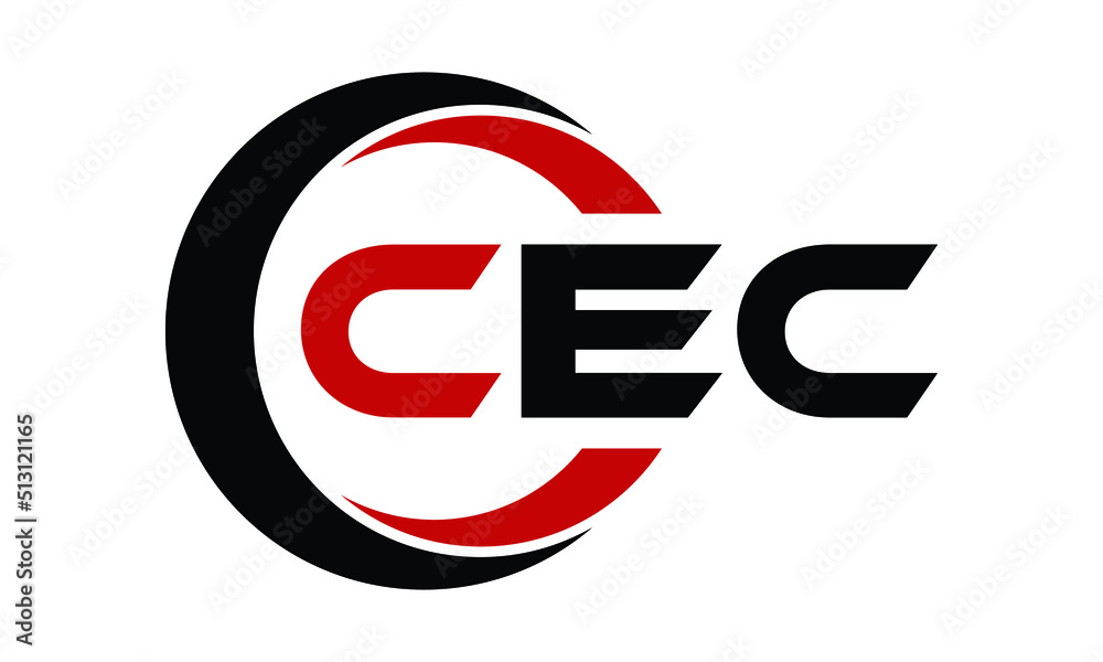 CEC swoosh three letter logo design vector template | monogram logo ...