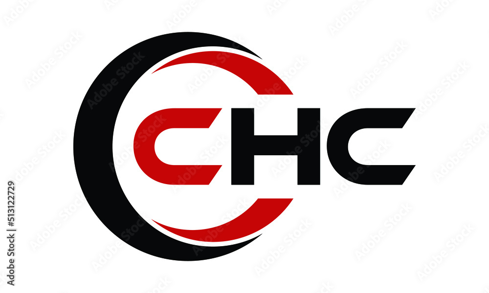 CHC swoosh three letter logo design vector template | monogram logo ...