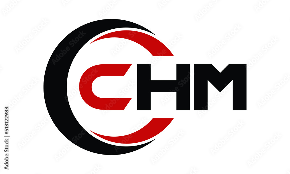 CHM swoosh three letter logo design vector template | monogram logo ...