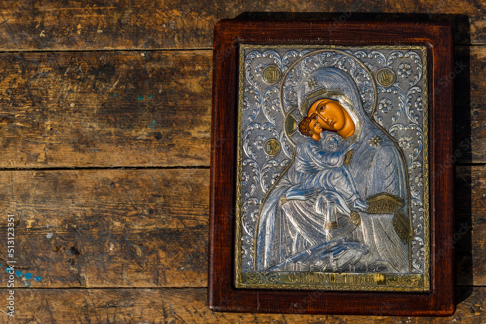 traditional orthodox icon of Mother Mary, Icon of Madonna, Jesus ...