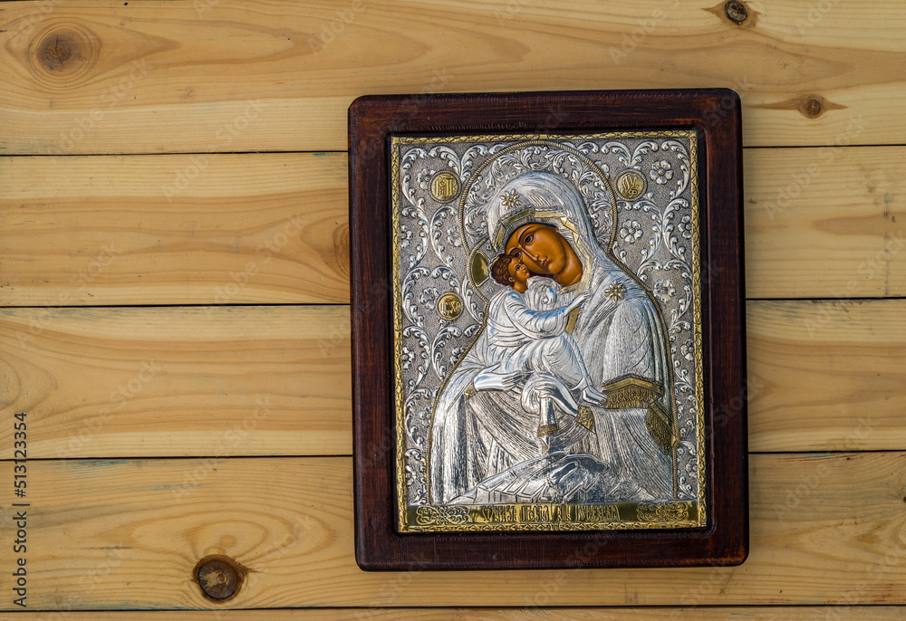 traditional orthodox icon of Mother Mary, Icon of Madonna, Jesus ...