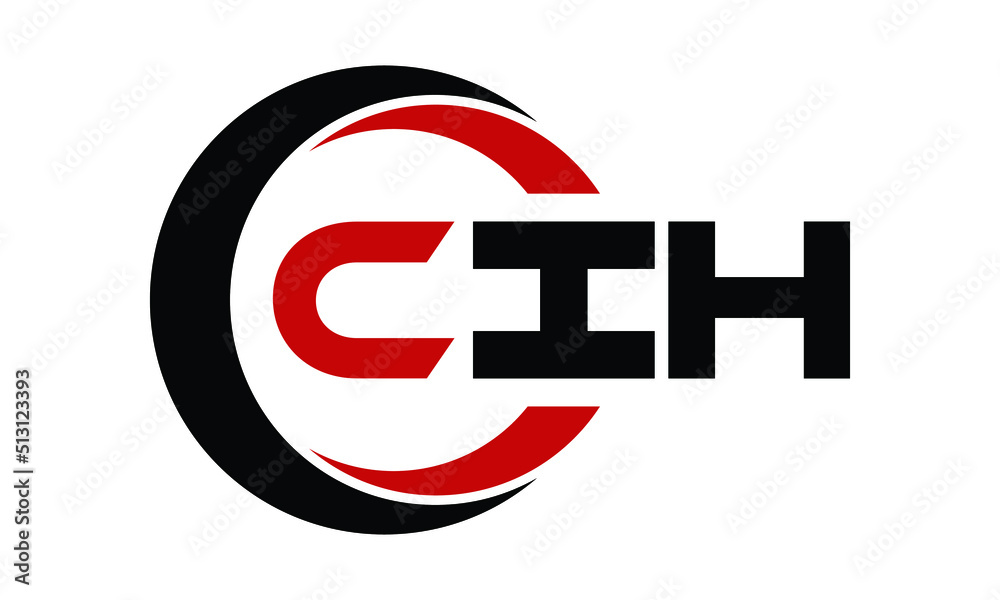 CIH swoosh three letter logo design vector template | monogram logo ...
