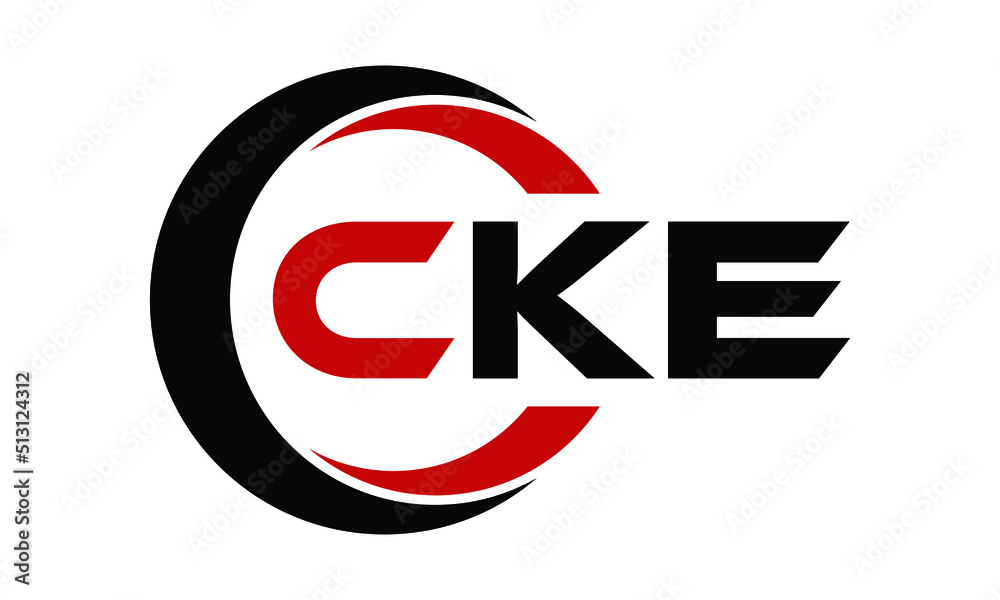CKE swoosh three letter logo design vector template | monogram logo ...