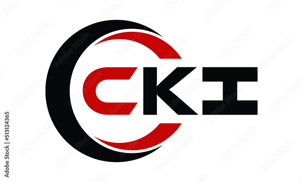 CKI swoosh three letter logo design vector template | monogram logo ...