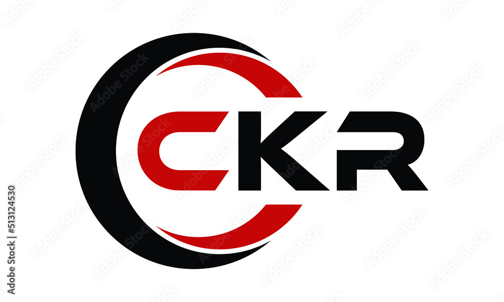 CKR swoosh three letter logo design vector template | monogram logo ...