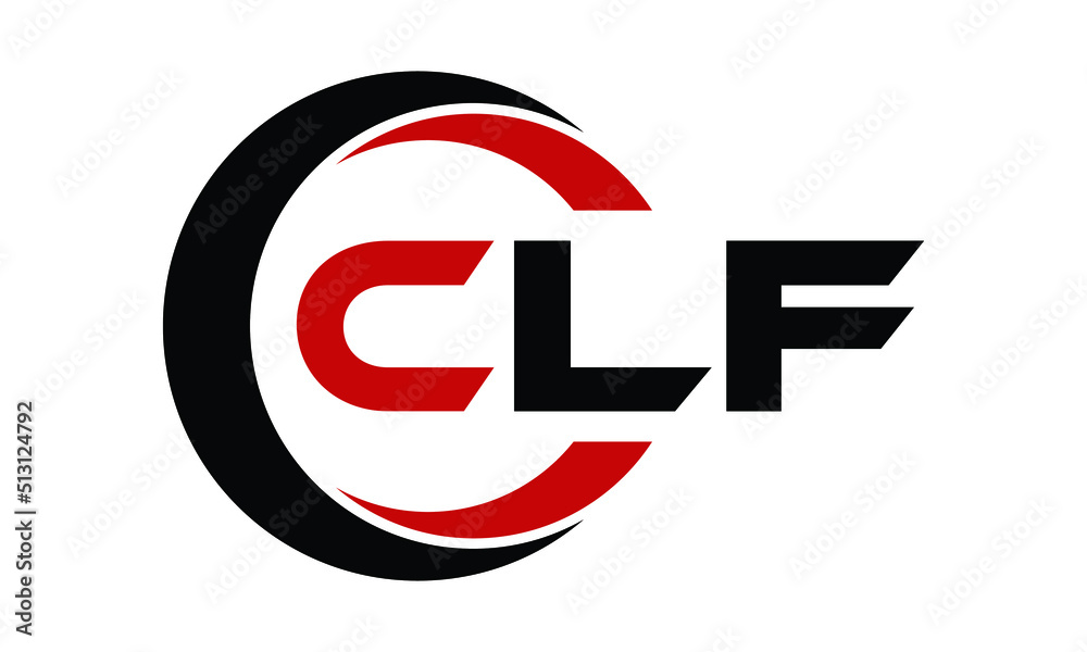 CLF swoosh three letter logo design vector template | monogram logo ...