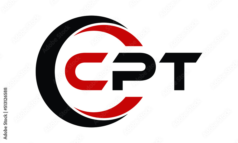 CPT swoosh three letter logo design vector template | monogram logo ...