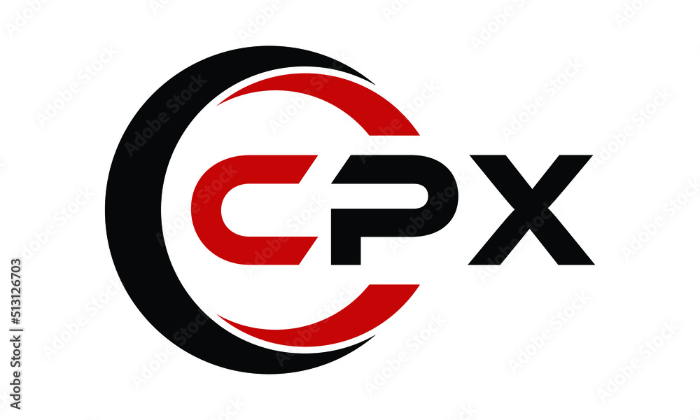 CPX swoosh three letter logo design vector template | monogram logo ...