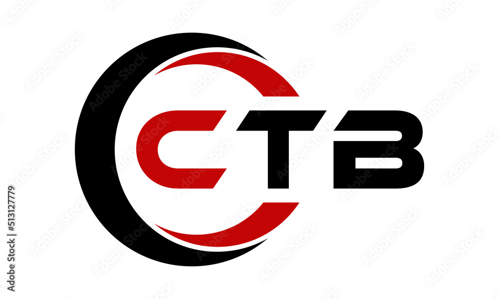 CTB swoosh three letter logo design vector template | monogram logo ...