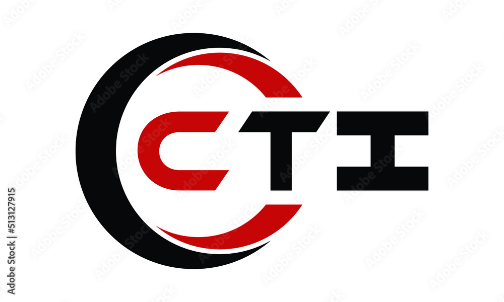CTI swoosh three letter logo design vector template | monogram logo ...