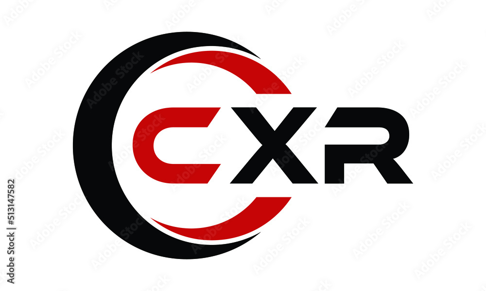 CXR swoosh three letter logo design vector template | monogram logo ...