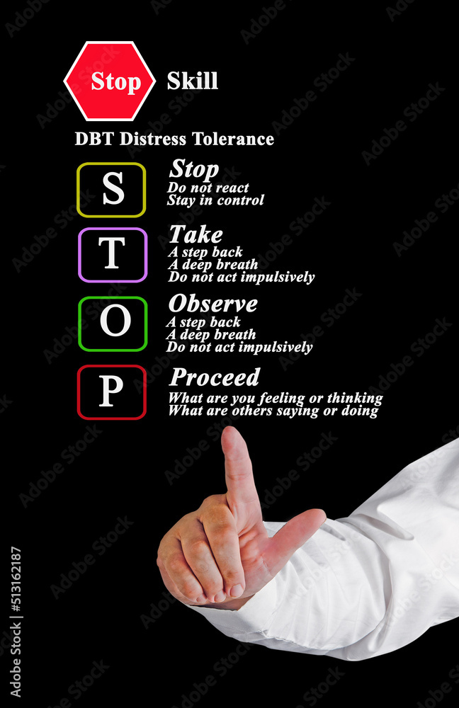 approach of DBT distress tolerance Stock Photo | Adobe Stock