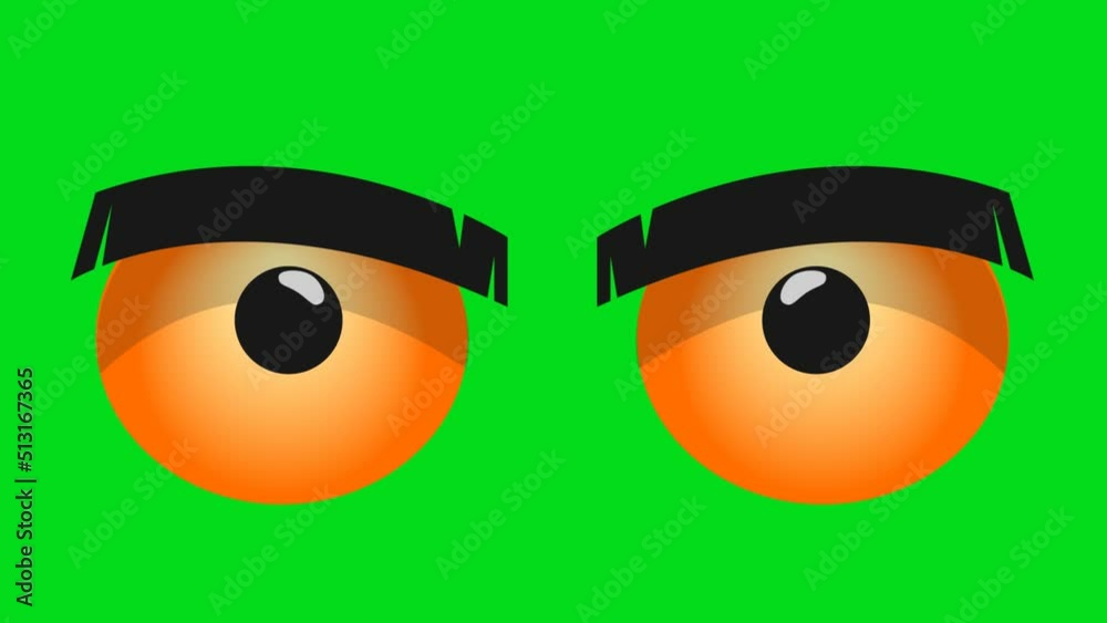 Cartoon Monster Eyes on a green background. Cartoon Monster eyes with ...