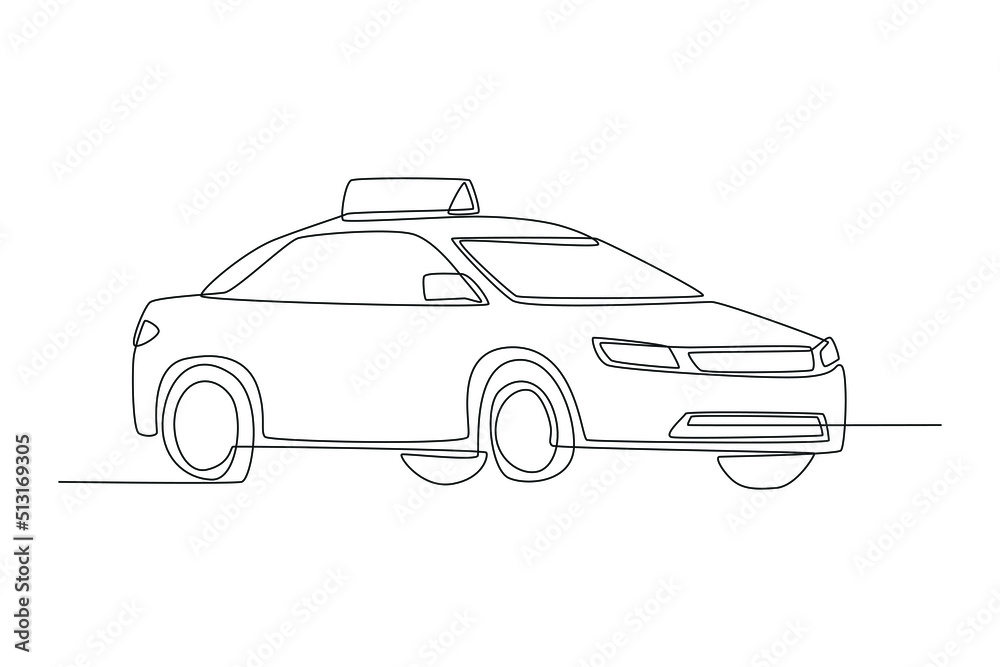 Taxi Car Drawing