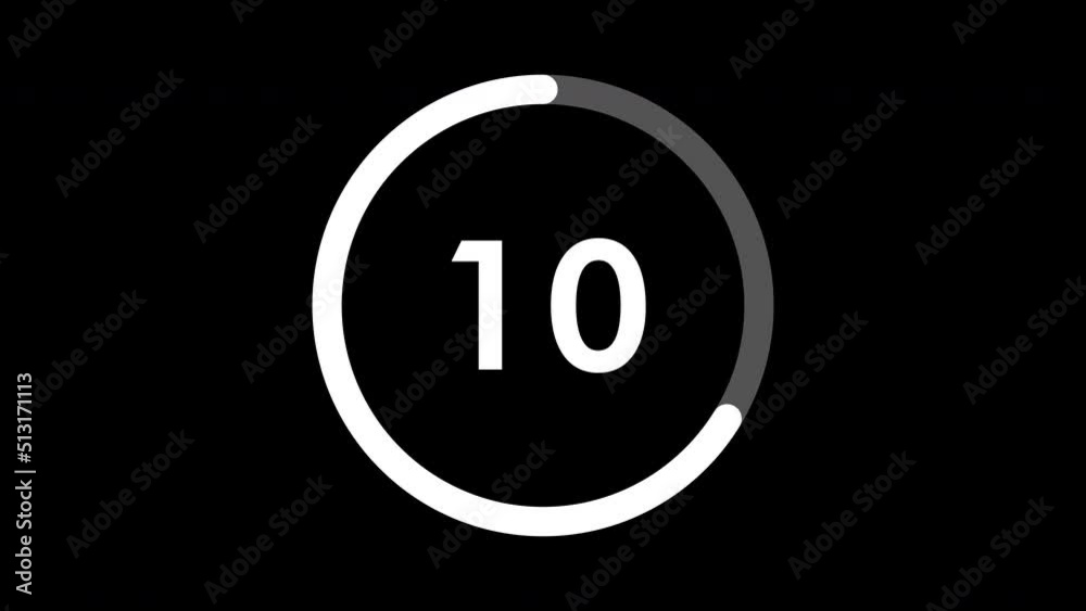 Vidéo Stock 15 second animation from 15 to 0 seconds. Modern flat ...