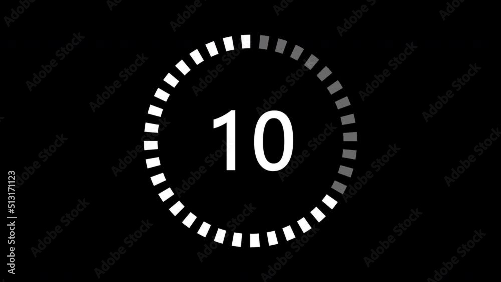 15 second animation from 15 to 0 seconds. Modern flat design with ...