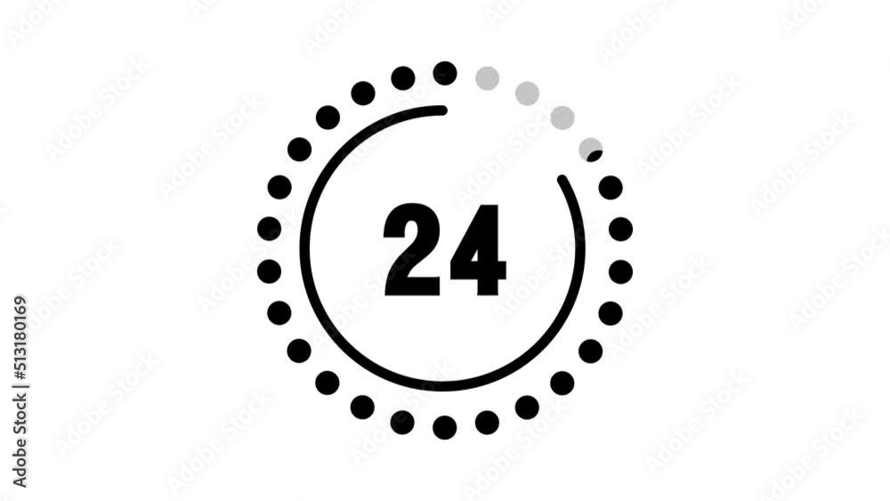 30 second animation from 30 to 0 seconds. Modern flat design with ...