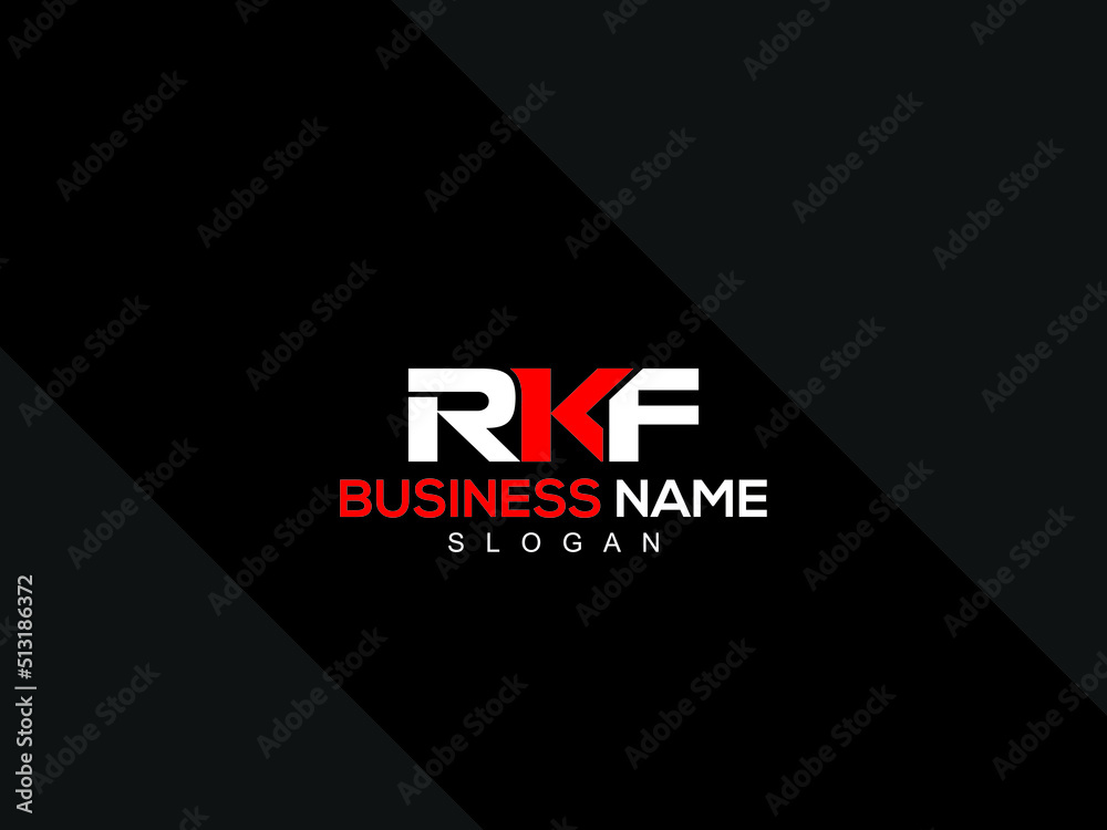 Colorful RKF Logo Icon, Creative Rk r k f Logo Letter Vector Art For ...