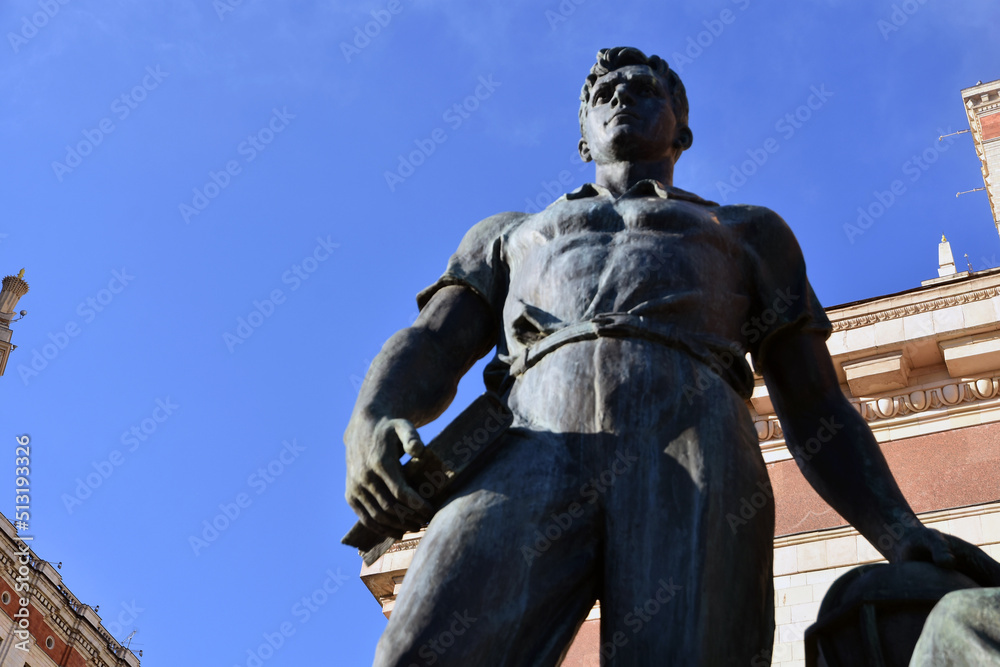 MOSCOW - JUNE 05, 2022: Statue of a student by Moscow State University ...