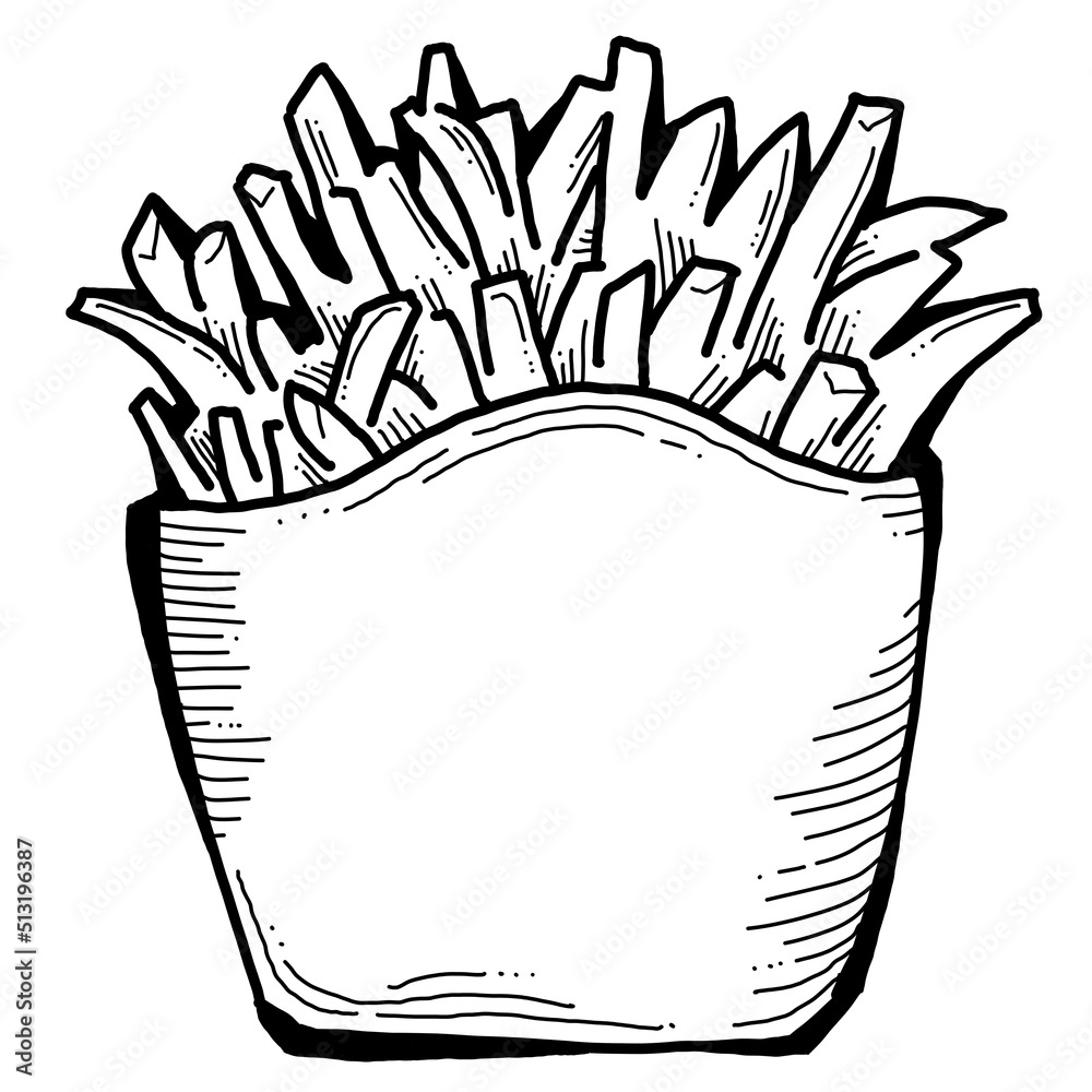 Crispy crunchy tasty French fries. Junk food for restaurant menu. Fried ...