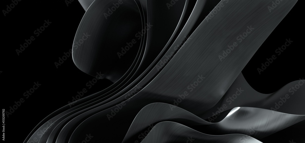 Abstract Dynamic Black Background with Various Shape Design. Usable for ...