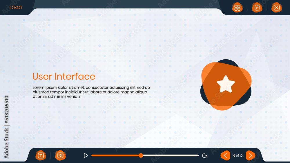 e-learning template, User Interface, UI, UX, Assessment template ...