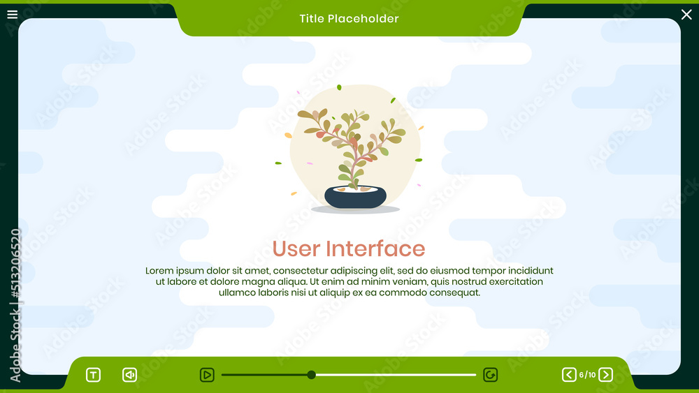 Course layout, Assessment, e-learning template, User Interface, UI, UX ...