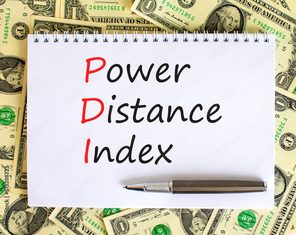 PDI power distance index symbol. Concept words PDI power distance index ...