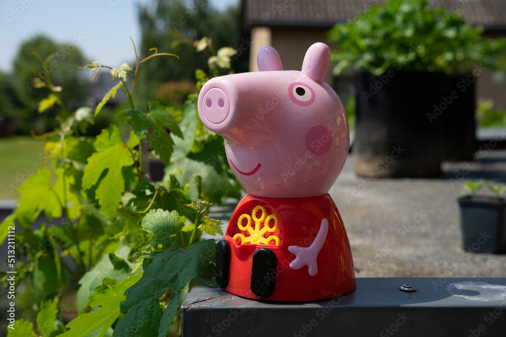 Peppa Pig Wutz Peppa Pig automatic bubbles toy Stock Photo | Adobe Stock