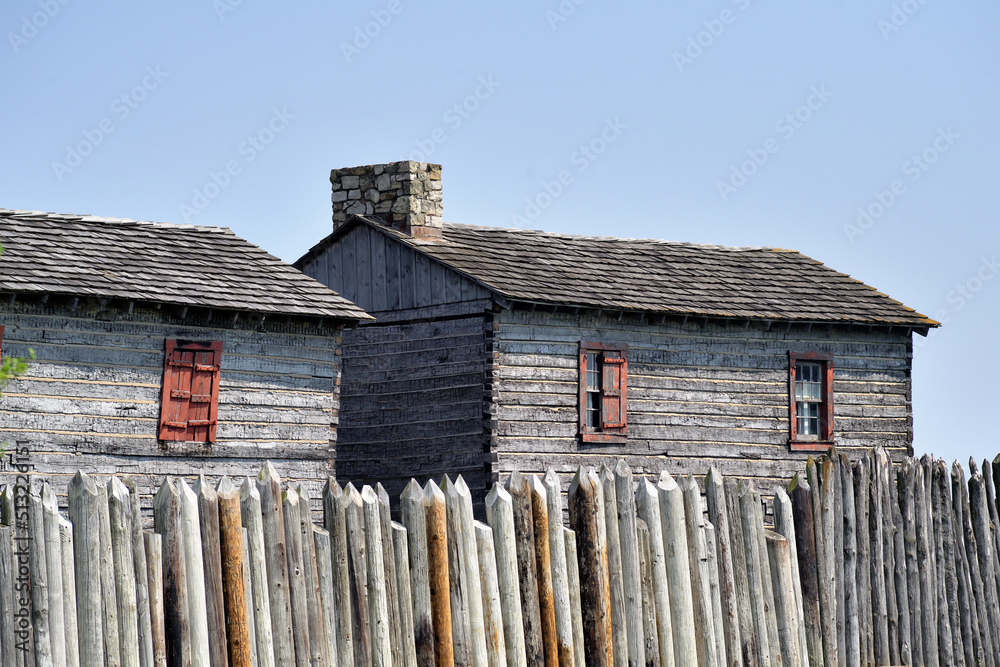 Old Fort Madison, built in 1808, located along the Mississippi River in ...