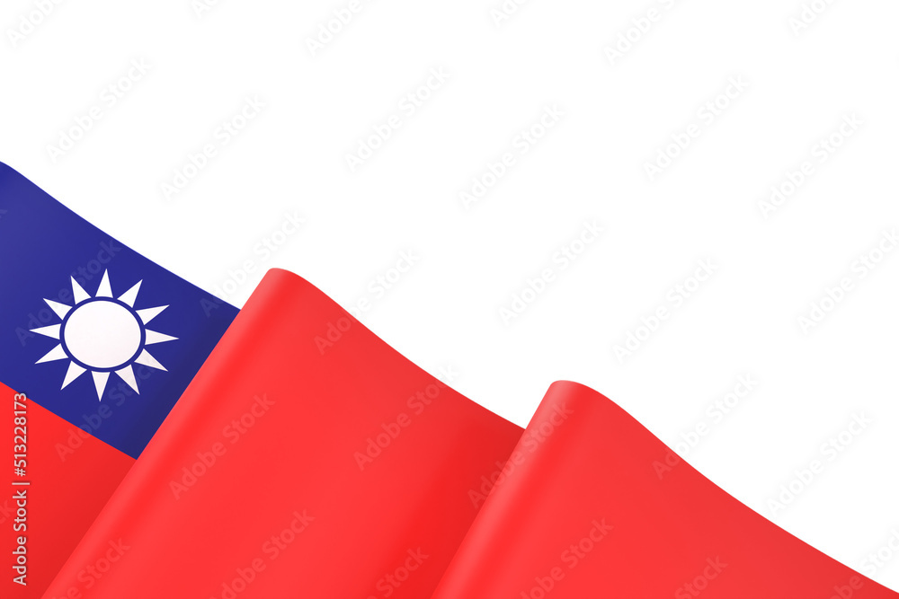 Taiwan flag design national independence day banner isolated in white ...