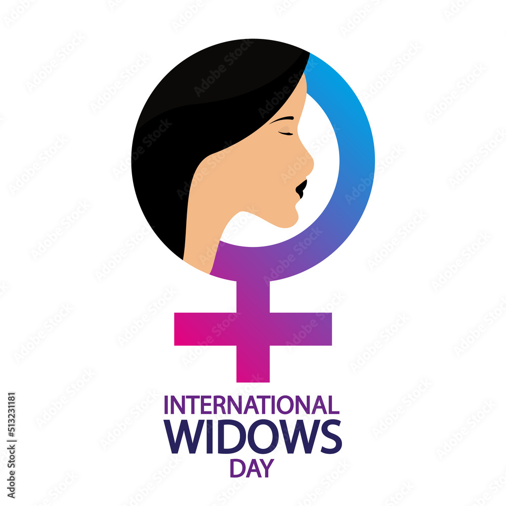 International Widows Day woman, vector art illustration. Stock Vector ...