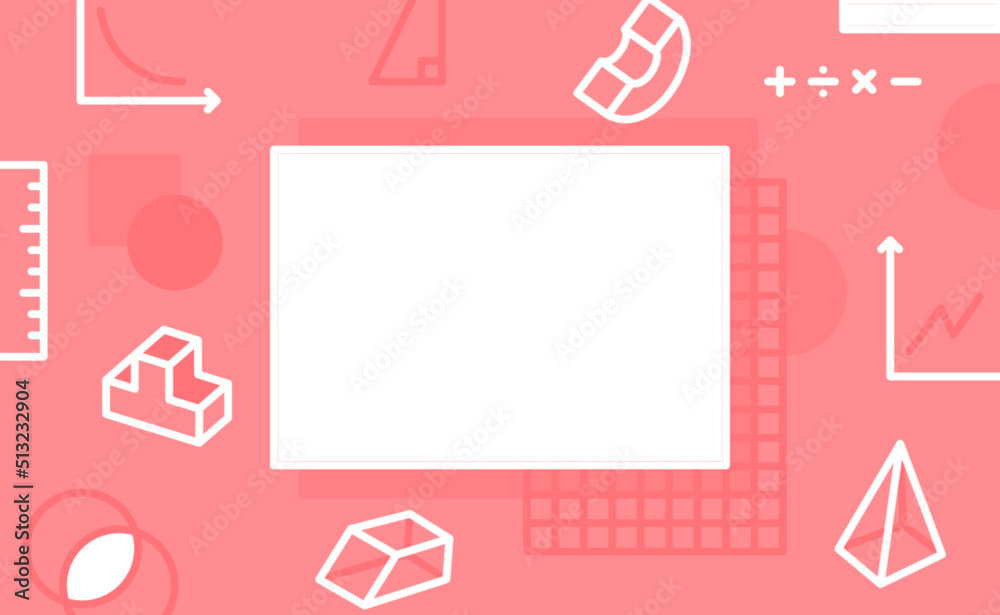 math geometric on sweet pastel paper border frame template background ...