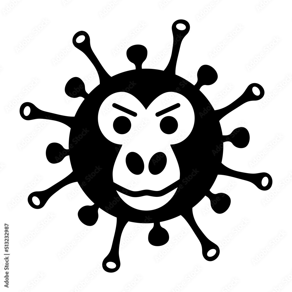 Monkeypox virus outbreak icon. Health monkey pox emergency. Viral ...