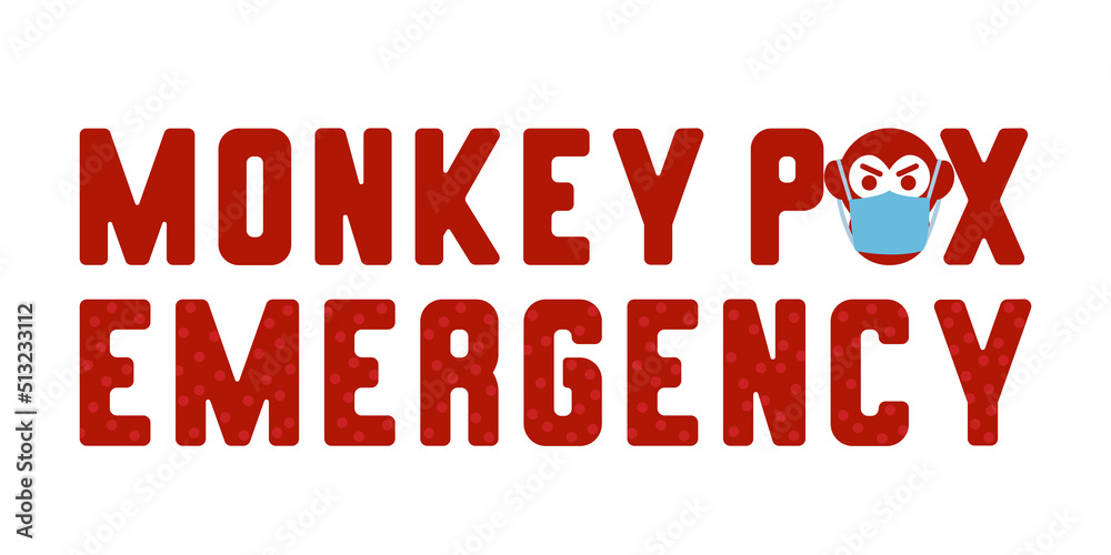 Monkeypox virus banner. Health monkey pox emergency. Viral dangerous ...