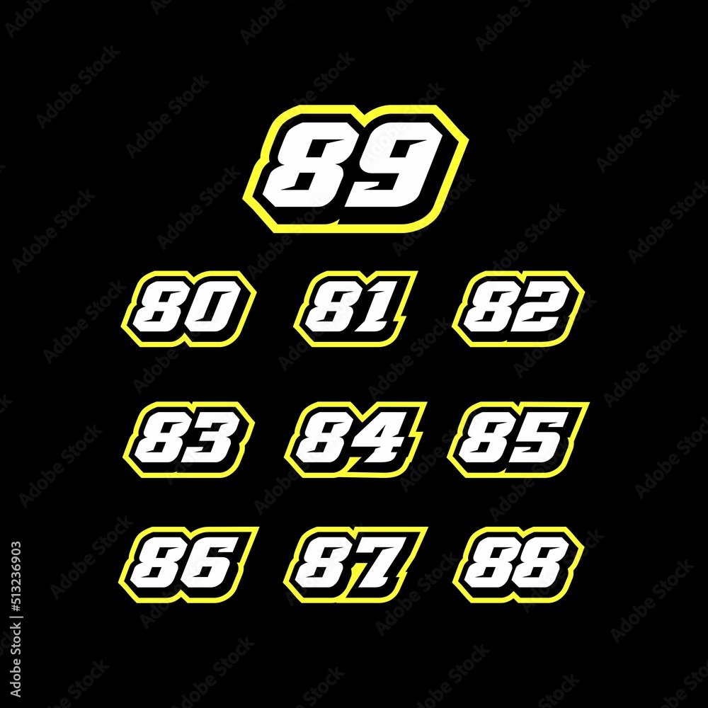 Racing number logo design Stock Vector | Adobe Stock